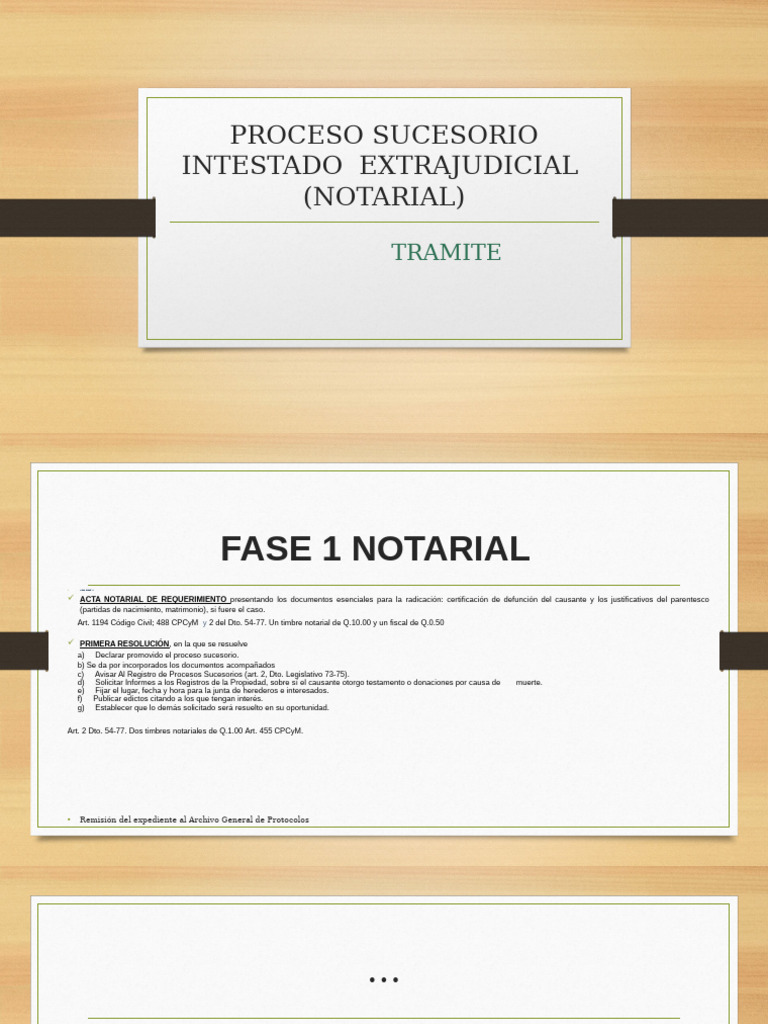Esquema Proceso Sucesorio Intestado Guatemalteco | PDF | Herencia ...