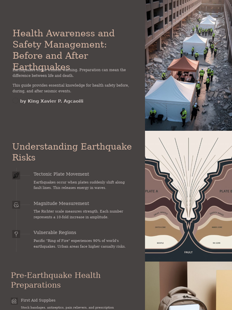 Health Awareness and Safety Management Before and After Earthquakes ...