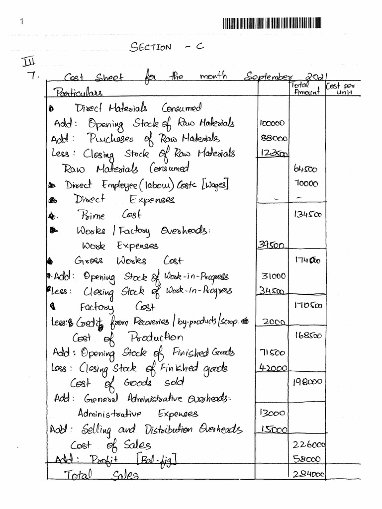 Student Answer Sheet | PDF