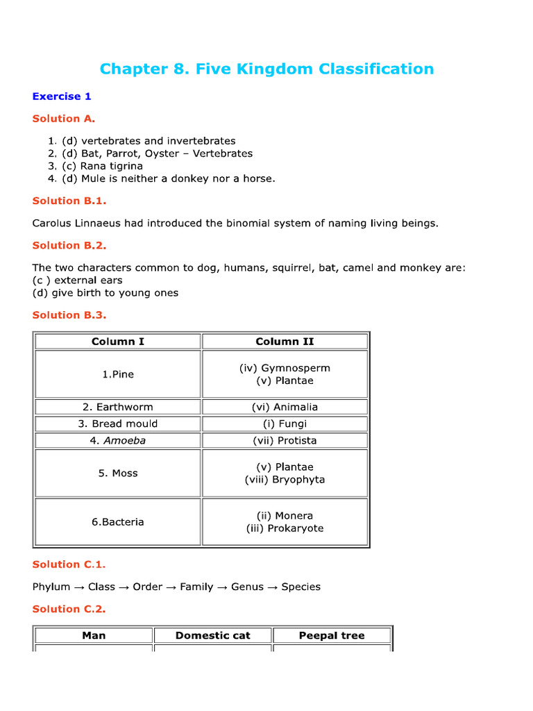 Five Kingdom Classification | PDF
