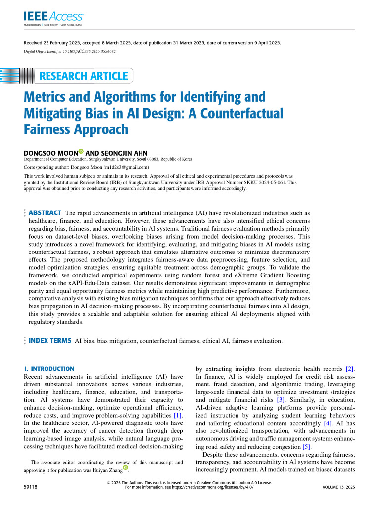 Mitigating AI Bias with Counterfactual Fairness | PDF | Artificial ...