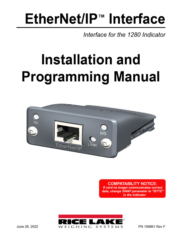 EtherNet/IP Interface Manual for 1280 | PDF | Programmable Logic ...