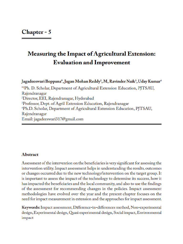 Impact Evaluation | PDF