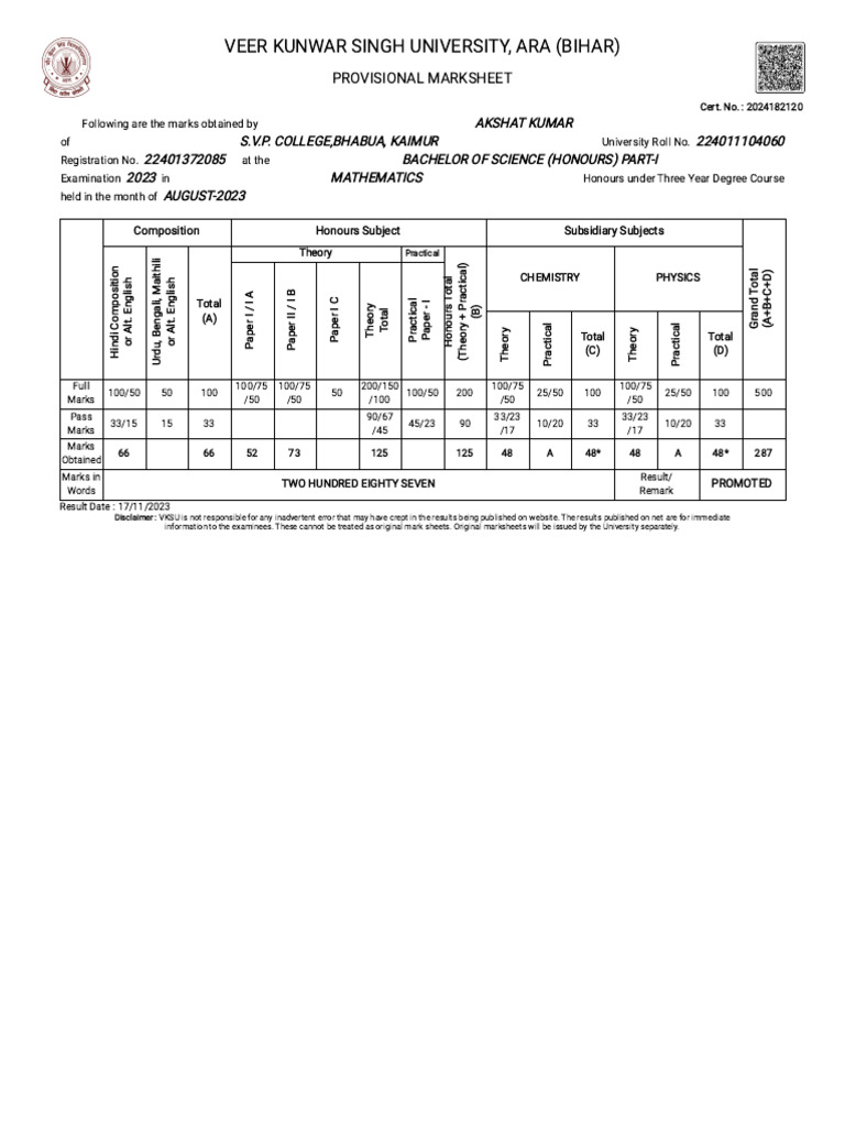 Result Print | PDF