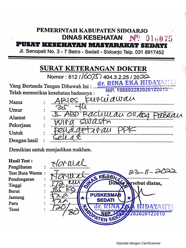 Surat Sehat | PDF