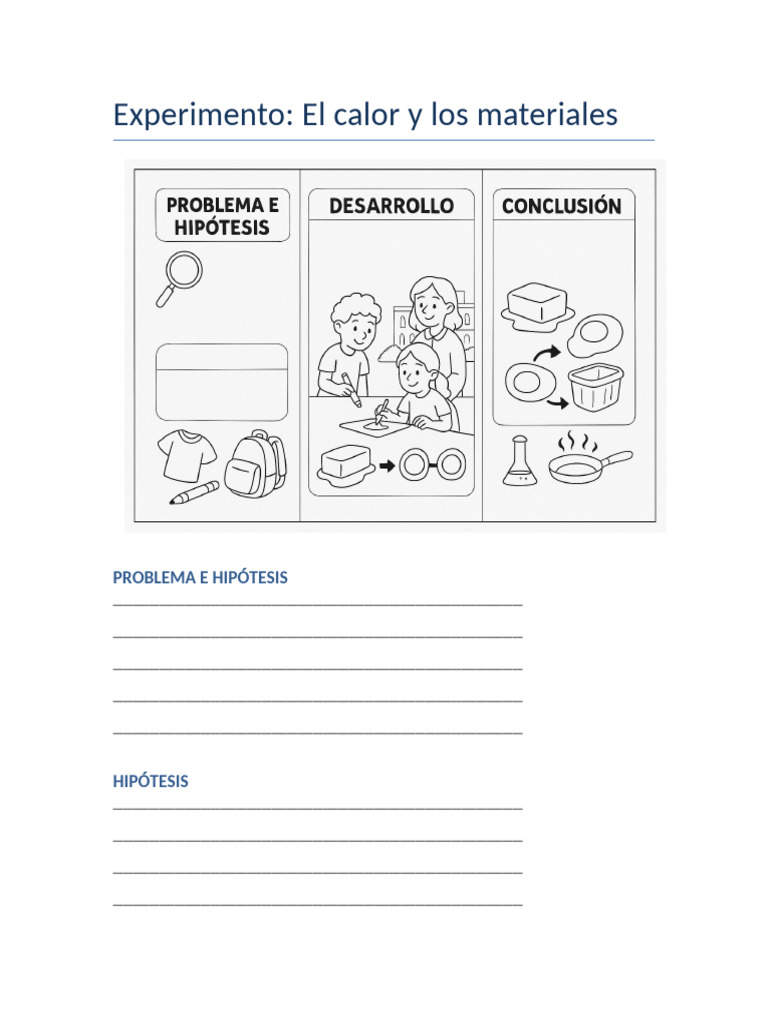 Triptico Calor Materiales | PDF