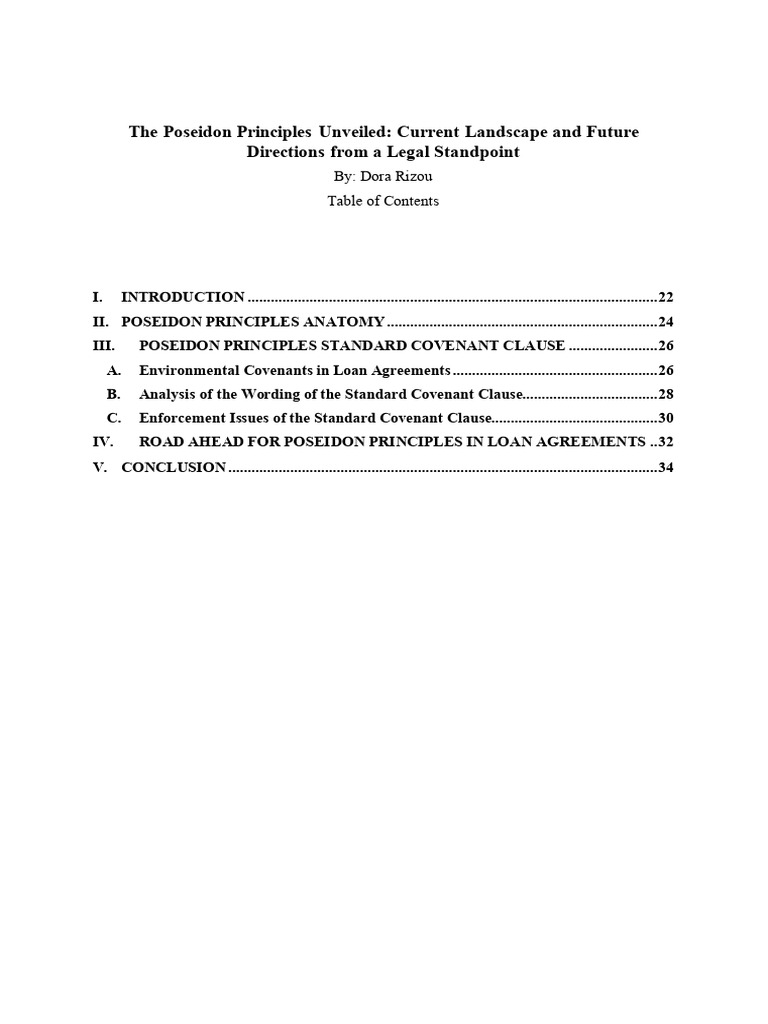 Poseidon Principles: Legal Insights on Green Shipping | PDF | Breach Of ...
