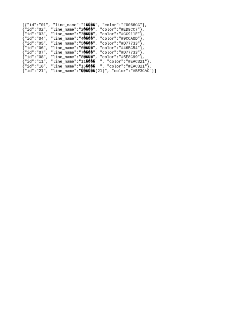 Color Codes for Transit Lines | PDF