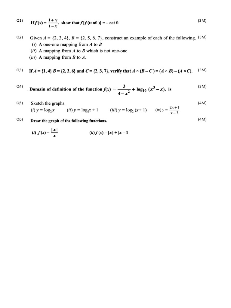 Maths Tutorial Assessment I | PDF