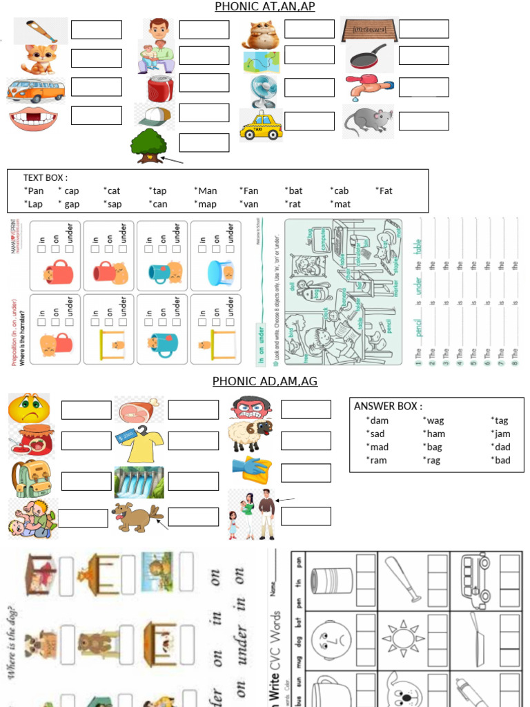 Phonic At, An, Ap, Ad, Am, Ag | PDF