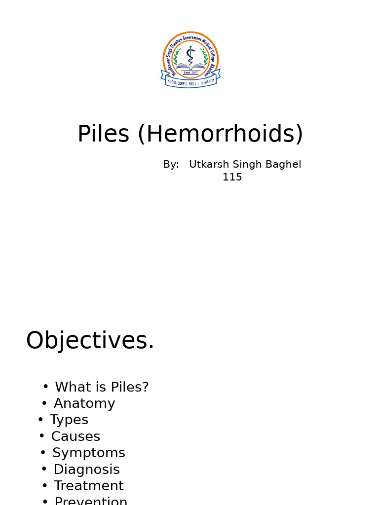 Anatomy Piles 115 | PDF
