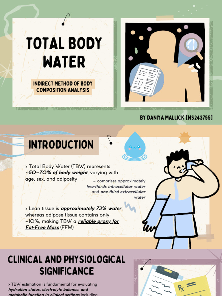 Total Body Water Analysis Methods | PDF