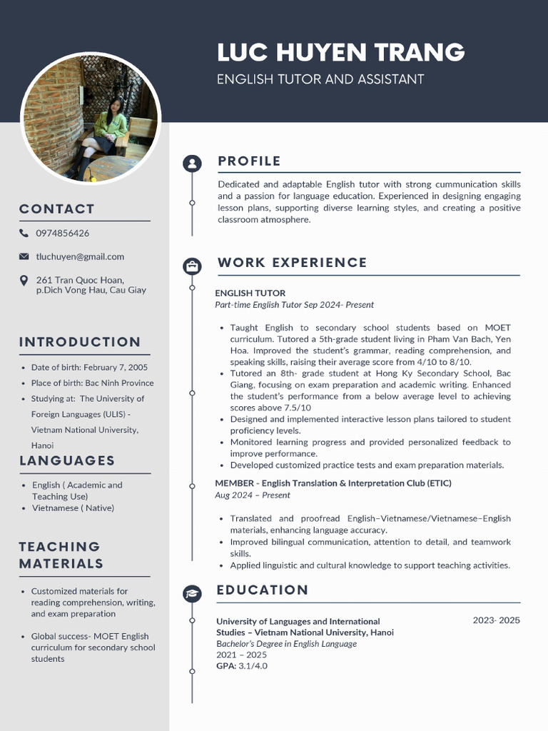 Blue and Gray Simple Professional CV Resume | PDF