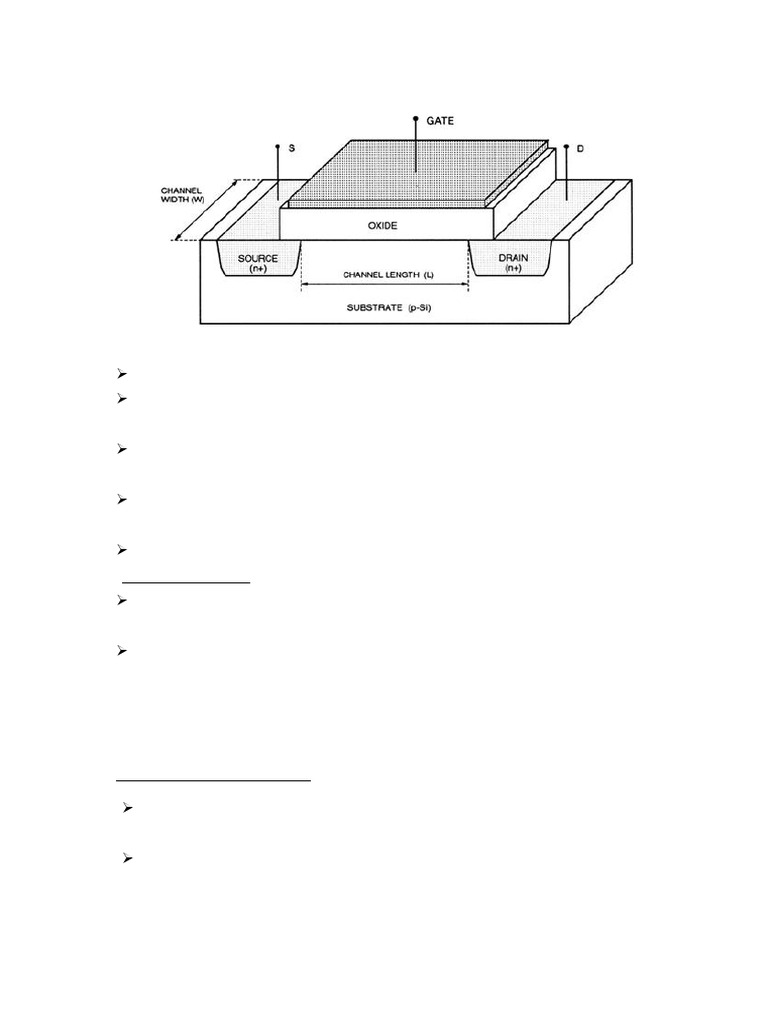 NMOS Structure Operation VI Char | PDF | Field Effect Transistor | Mosfet