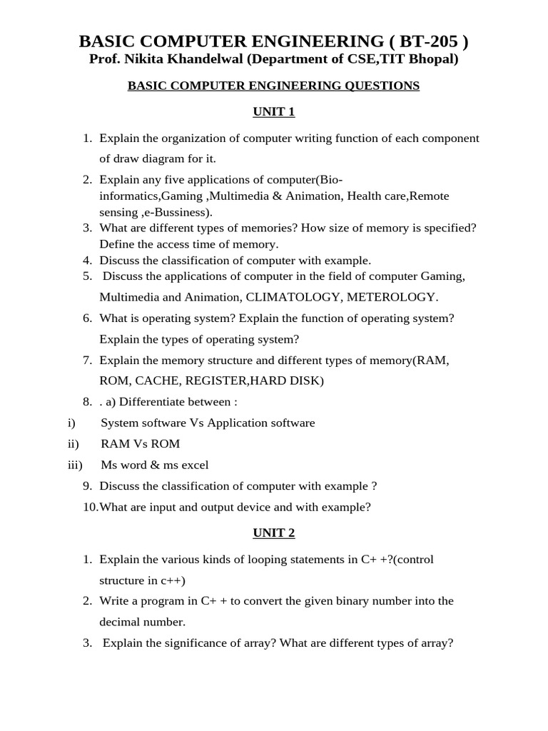 BCP Questions by Nikita Khandelwal | PDF | Inheritance (Object Oriented ...