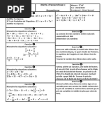 Exercices d'équations 1AC corrigés | PDF