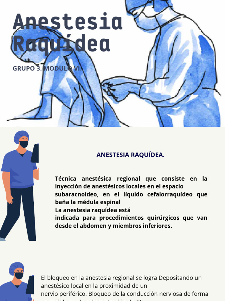 Anestesia Raquidea. Grupo 3. | PDF | Vértebra | Analgésico