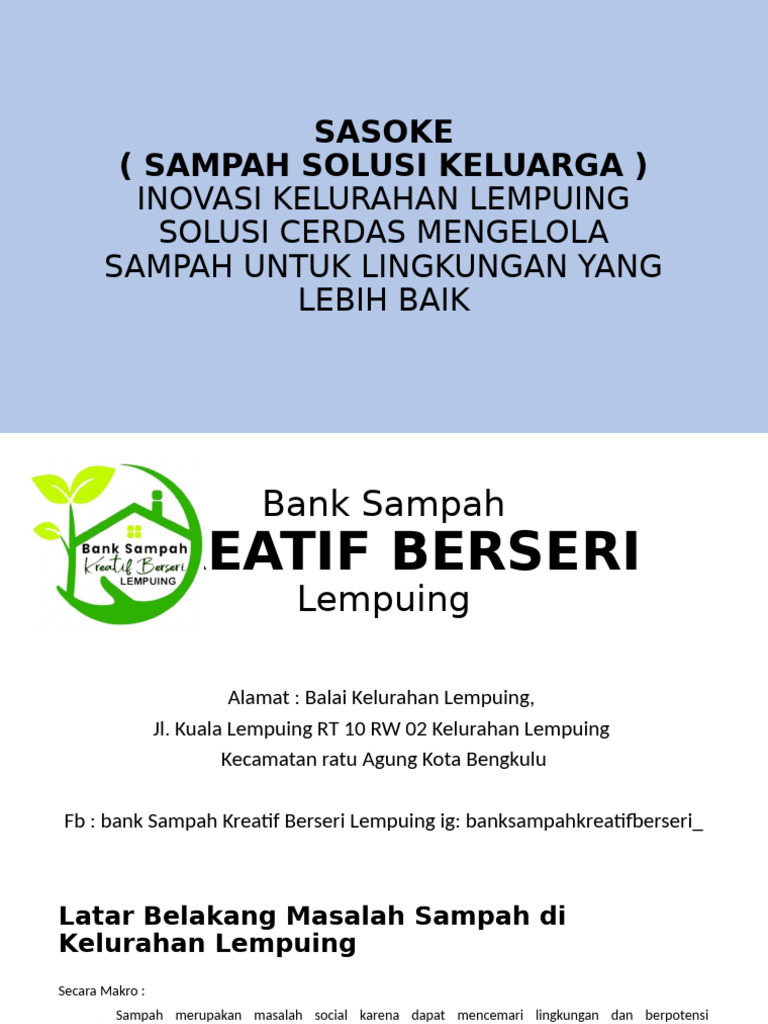 Bank Sampah | PDF