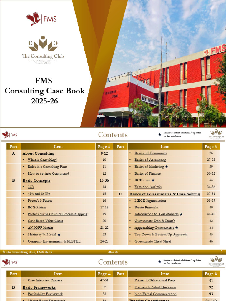 FMS Consulting Case Book 2025-26 | PDF