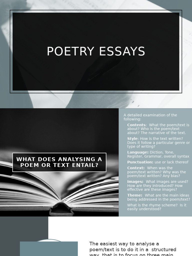 Analyzing Poetry: Diction, Tone, Imagery | PDF | Poetry | Essays