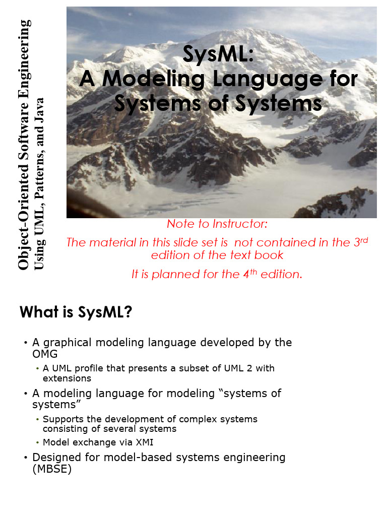 Advanced Lecture On Sysml | PDF | Unified Modeling Language | Software Engineering