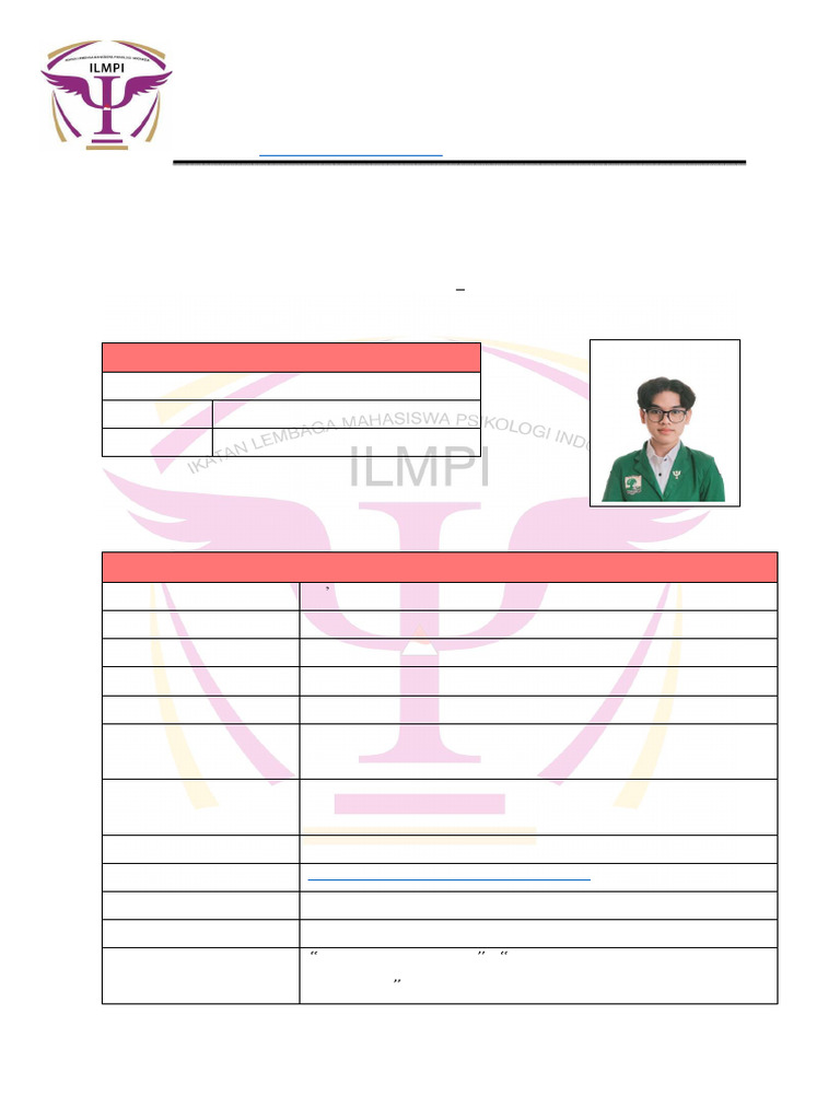 Pendaftaran Pengurus ILMPI 2025-2026 | PDF