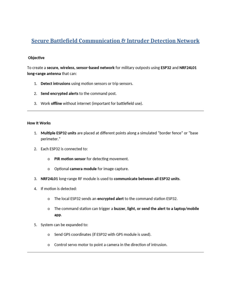 Secure Battlefield Communication | PDF