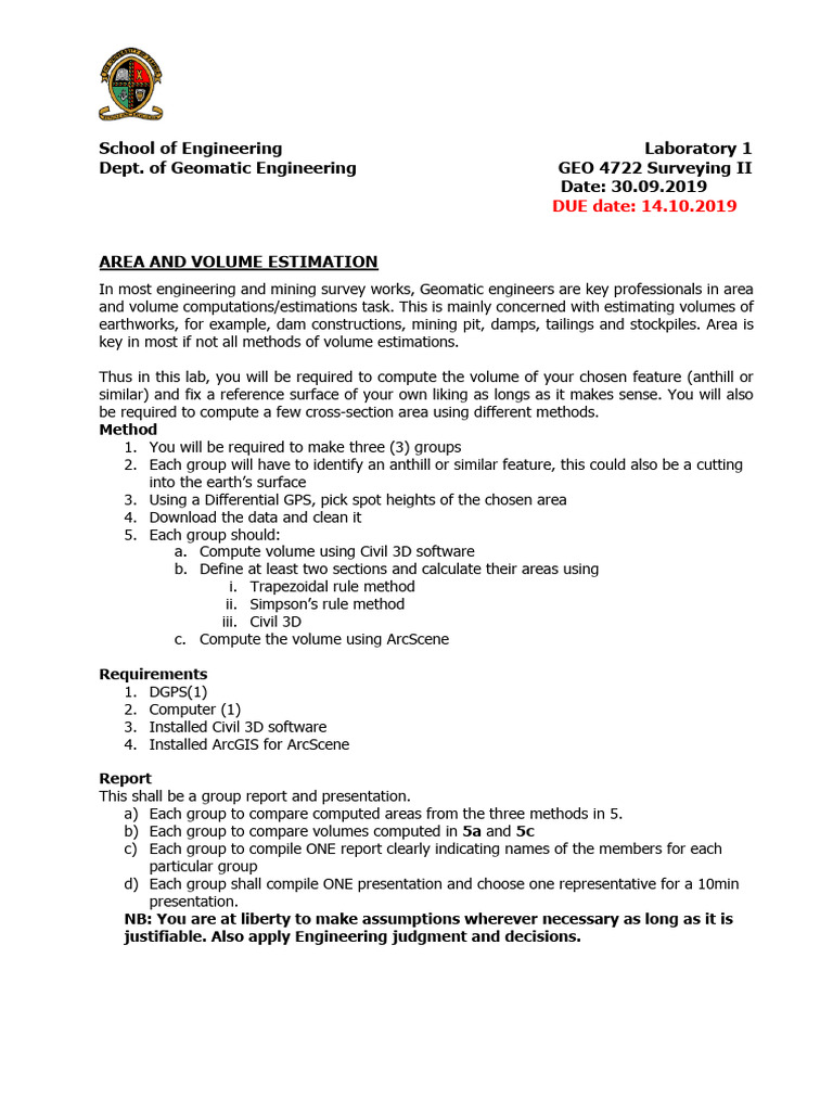 Area and Volume Estimation Lab Guide | PDF