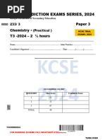 Kcse 2024 Chem Practicals Replica | PDF | Chemistry | Titration