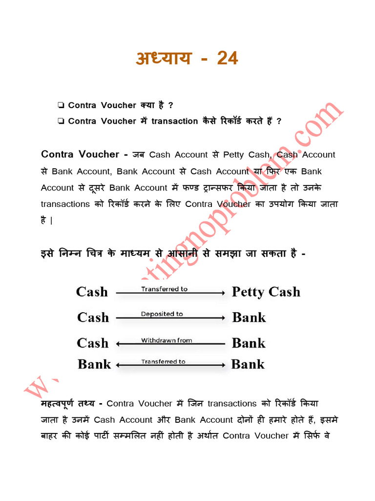 What Is The Contra Voucher in Tally - Erp 9 and How Is The Transaction ...