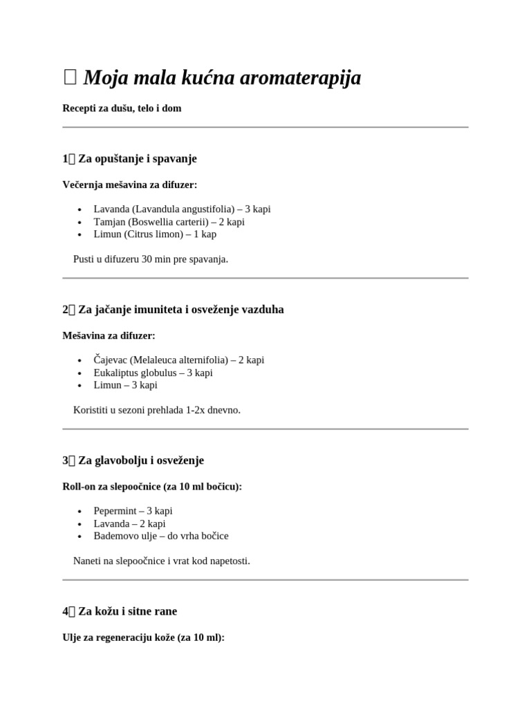Etericna Ulja Vodic (1) | PDF