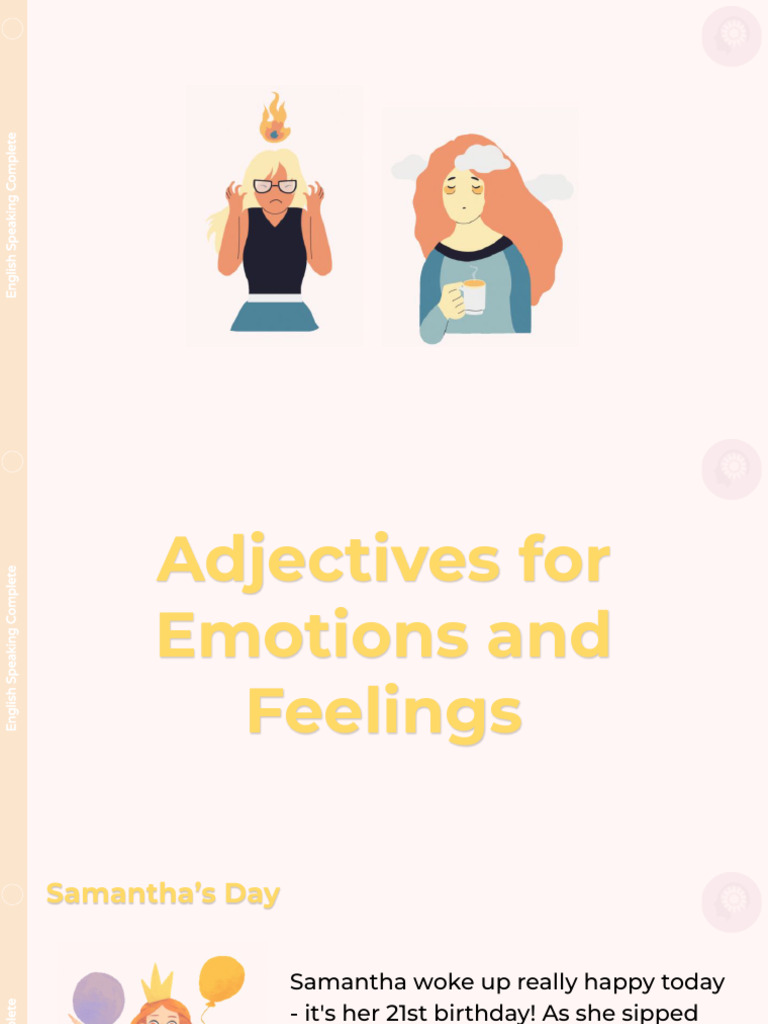Emotive Adjectives for Feelings | PDF | Psychology