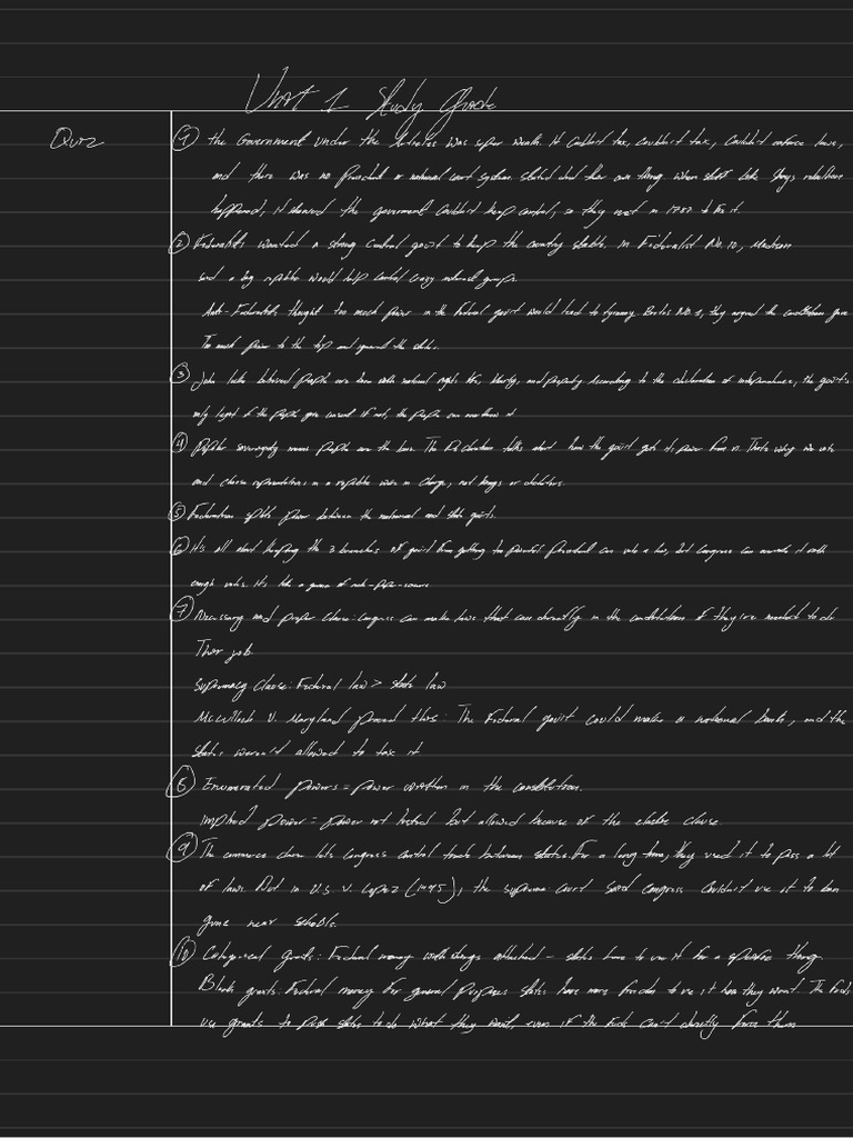 US Government Unit 1 | PDF