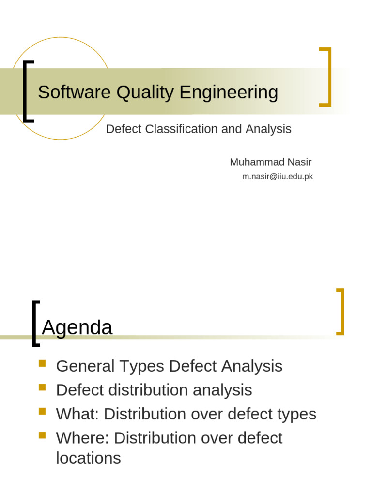 Chapter 11 - Defect Classification and Analysis | PDF | Software ...