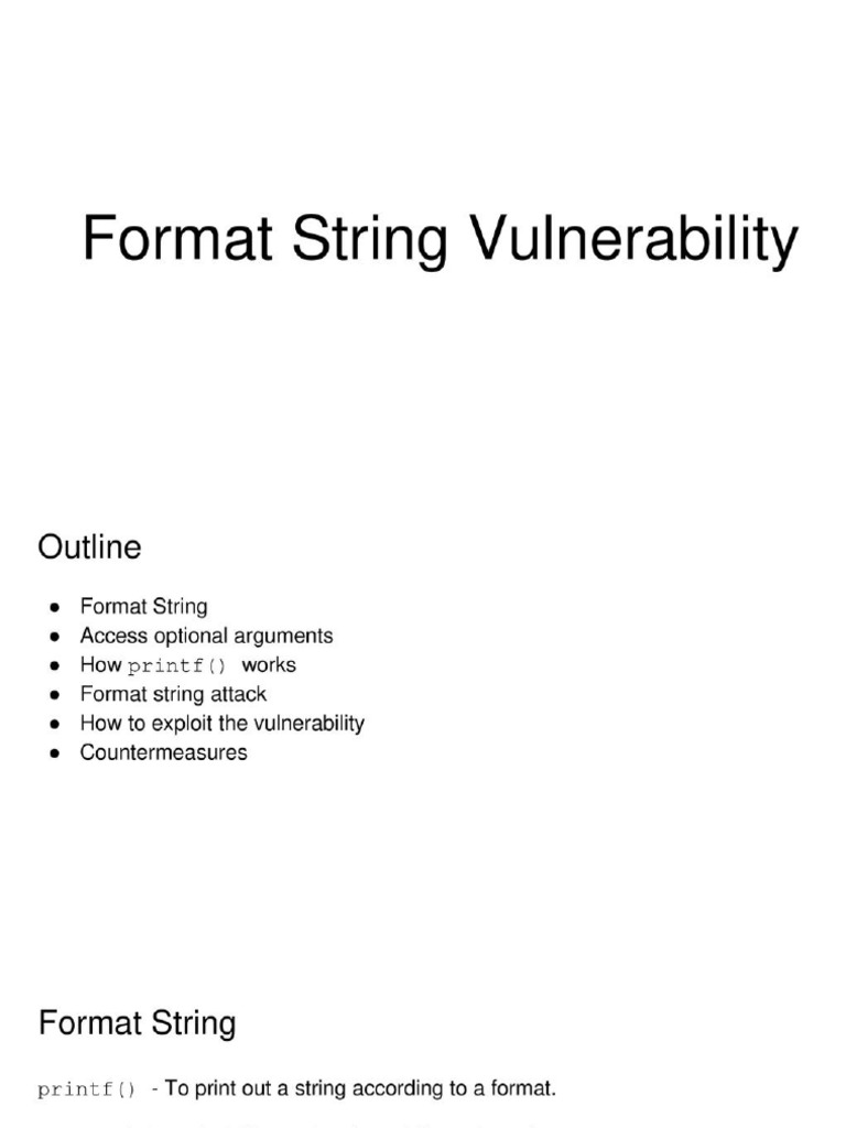 Format String | PDF