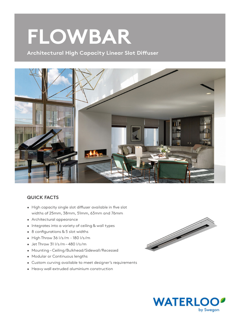 High Capacity Linear Slot Diffuser | PDF | Mechanical Engineering