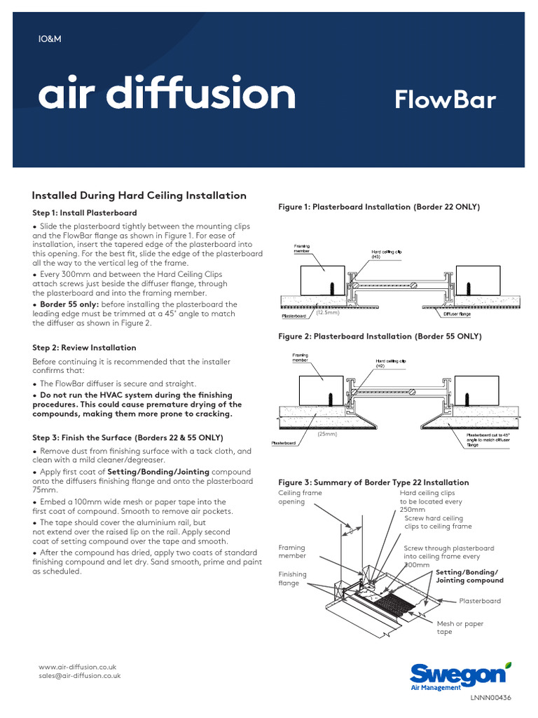 Air Diffusion Flowbar Installation Operation and Maintenance | PDF ...