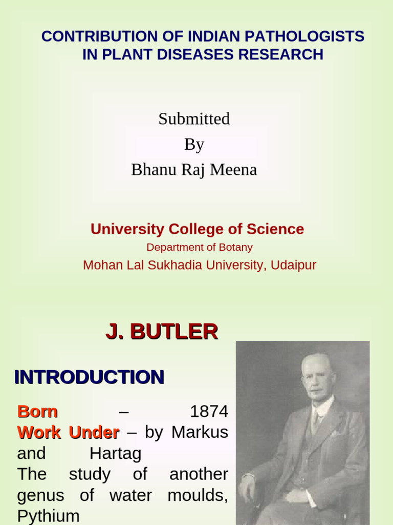 2052 - B.SC 1 Year Plant Pathology Agriculture | PDF