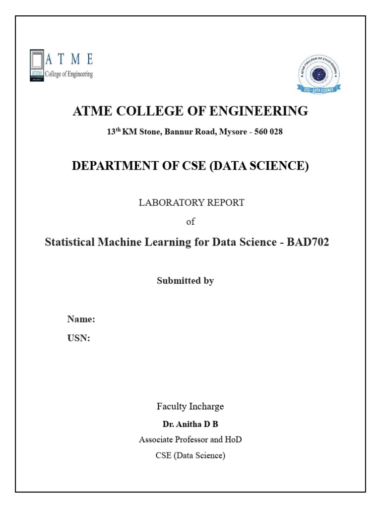 BAD702 SMLDS Lab Manual (Student Copy) | PDF | Regression Analysis | Statistical Significance