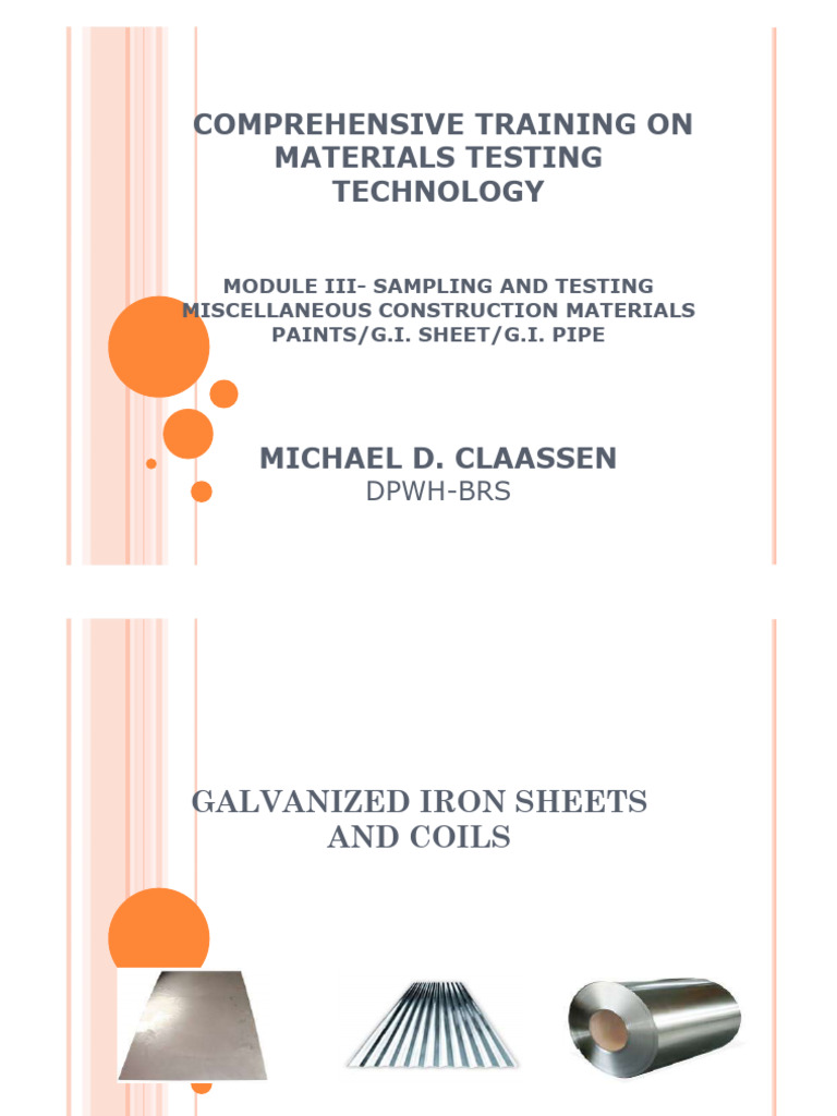 GI Sheet, GI Pipe and Paints | PDF | Pipe (Fluid Conveyance) | Materials