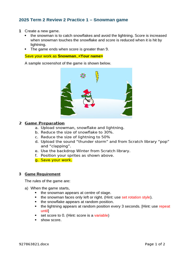 WS Review2 Practice1 Snowman | PDF | Human–Computer Interaction | Writing Implements