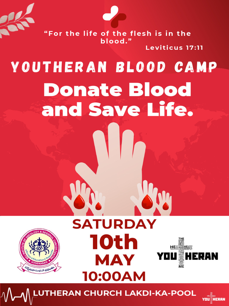 Red and White Illustrative World Blood Day Flyer | PDF