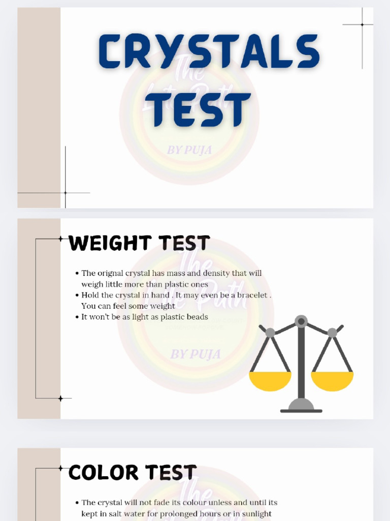 Crystal Test | PDF