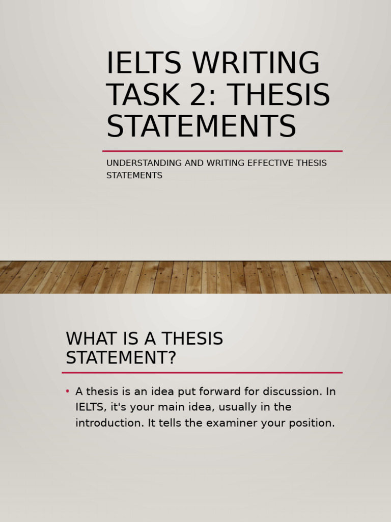 IELTS Thesis Statements | PDF