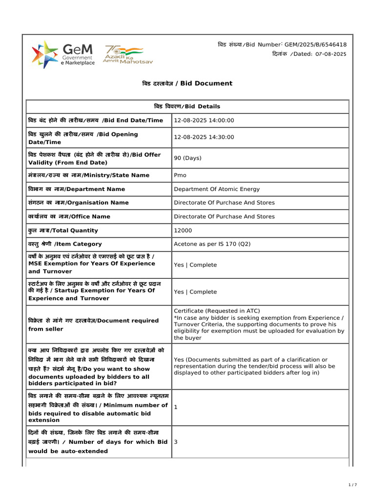 Bid Document | PDF