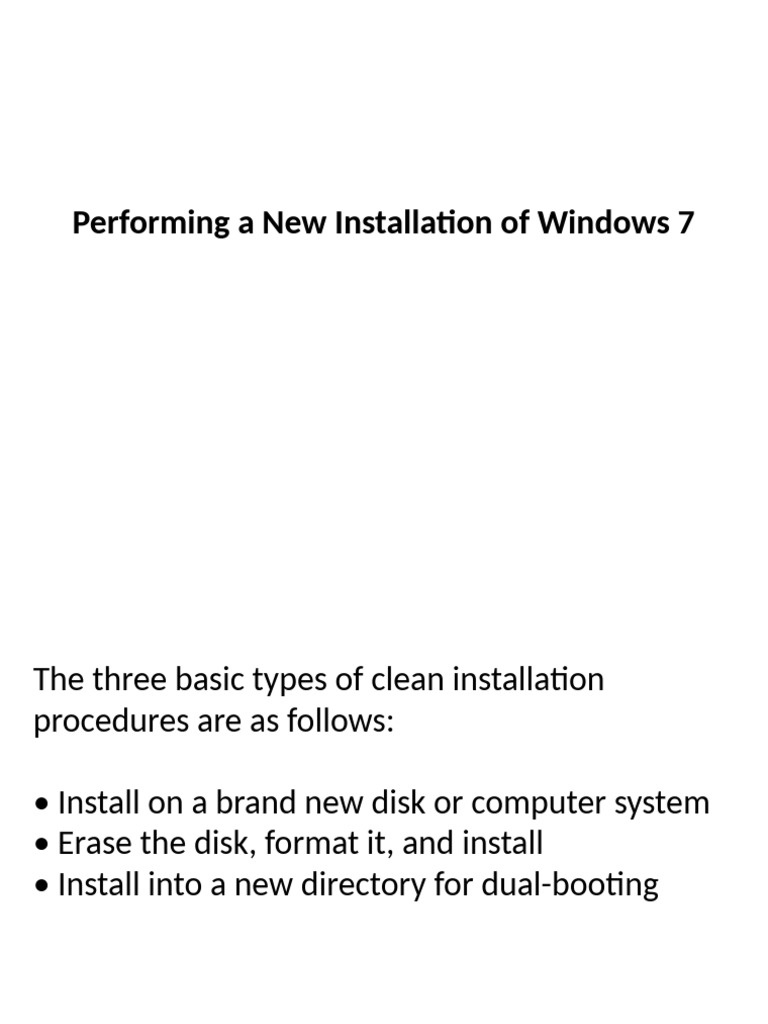 Step-by-Step Windows 7 Installation Guide | PDF | Booting | Microsoft ...