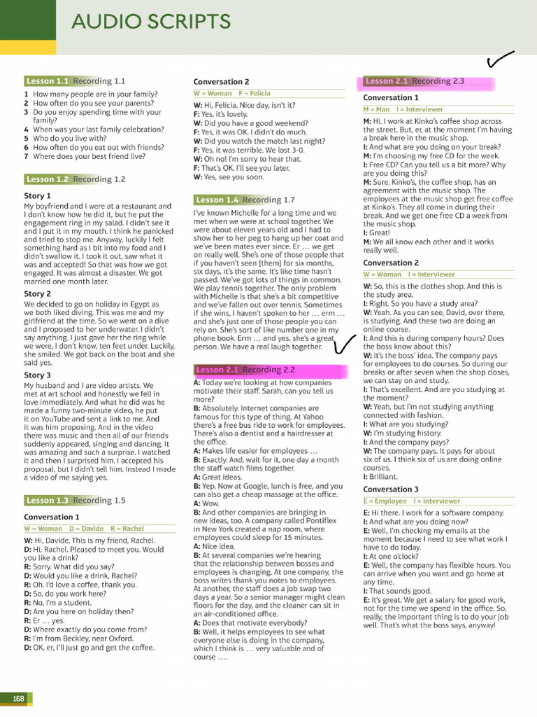 Audio Scripts | PDF