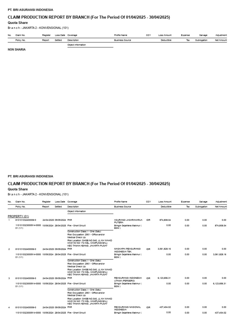 Quota Share | PDF | Insurance | Financial Risk