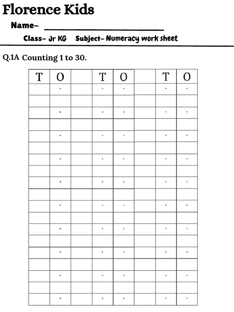 Work Sheet 25 NUMERACY | PDF