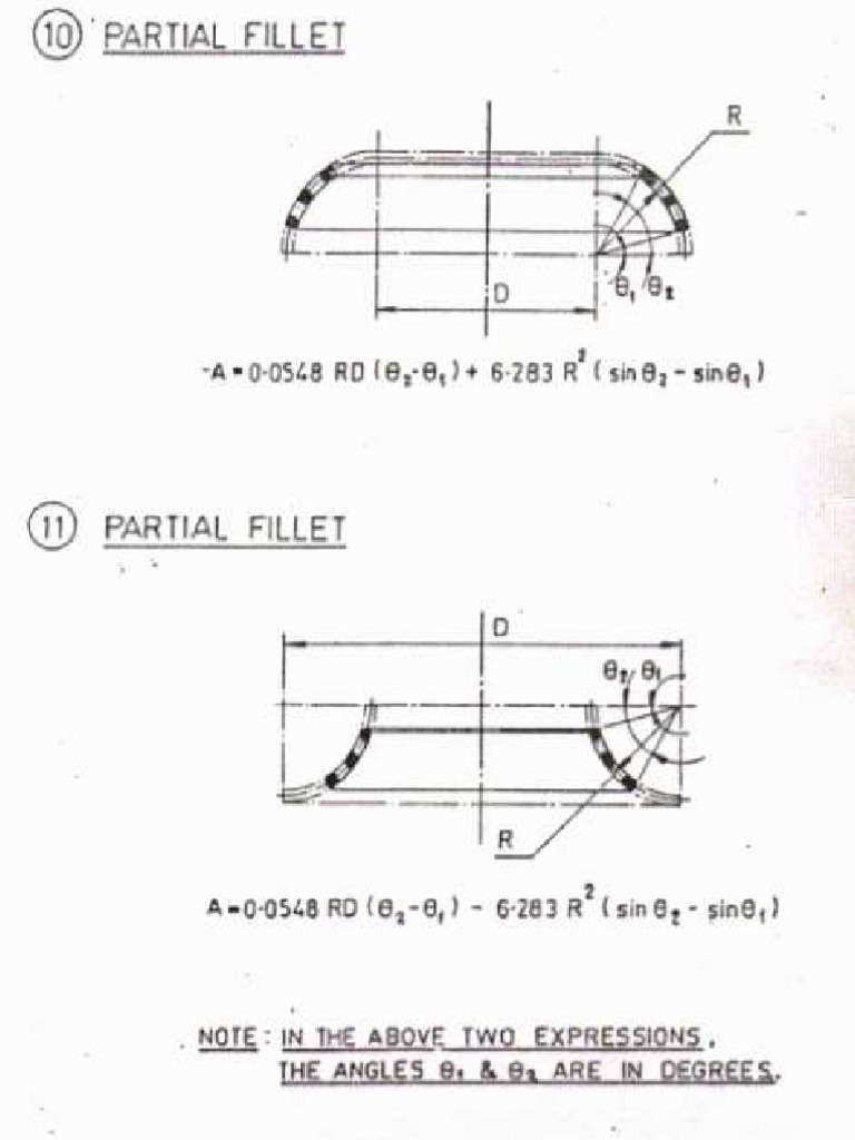 Area of Partial Filletl Calculation | PDF